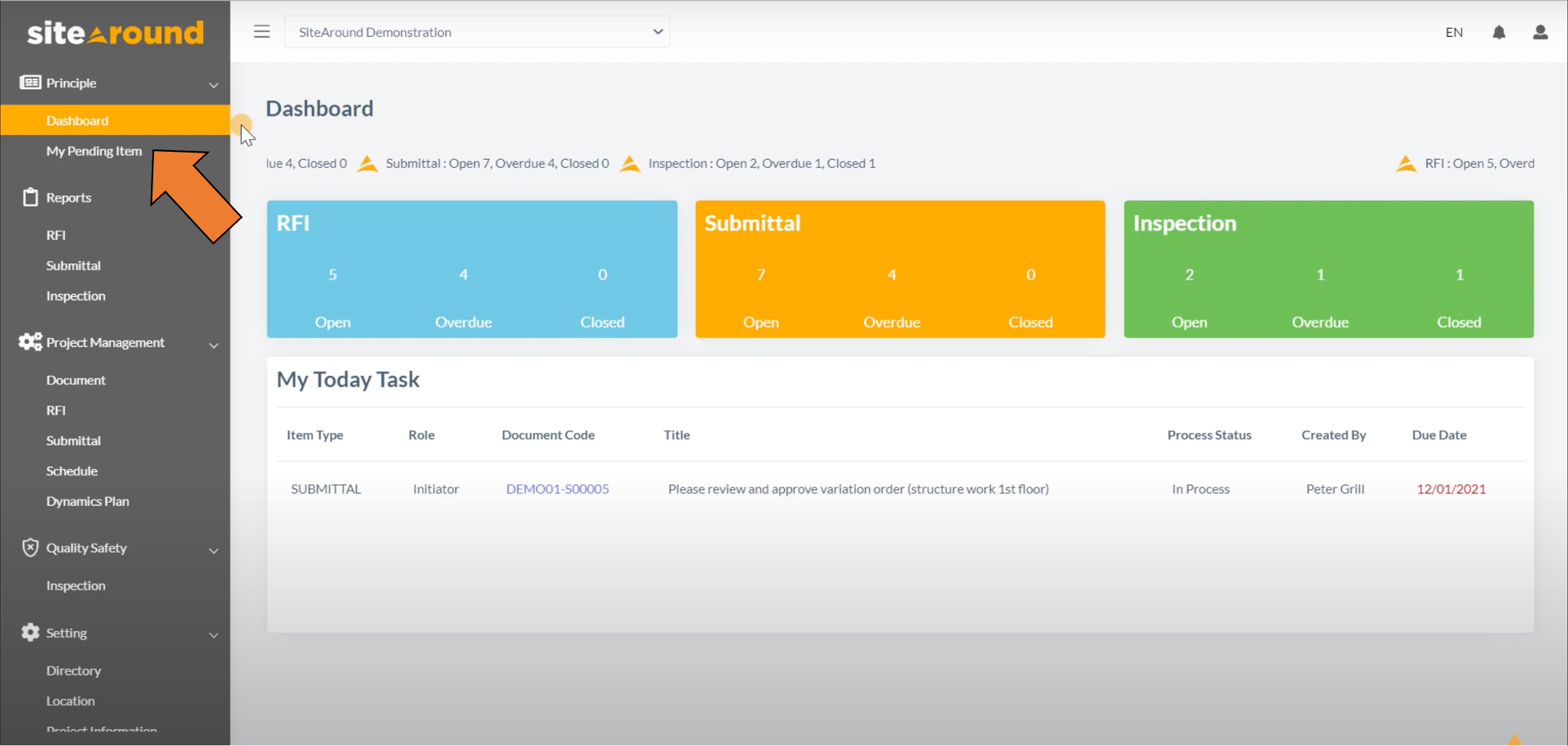 Training - Principle - Sitearound: All in One Construction Management ...